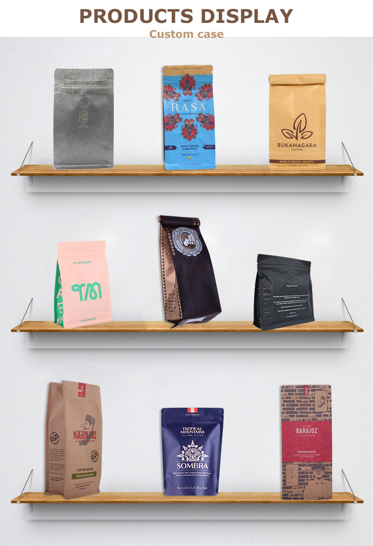 Laminated Material Kraft Paper Stand Up Pouch Coffee Bag from China ...