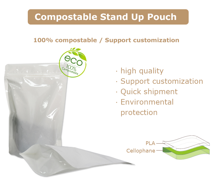 Compostable Cellulose Plastic Free Transparent Food Empty Tea Package ...