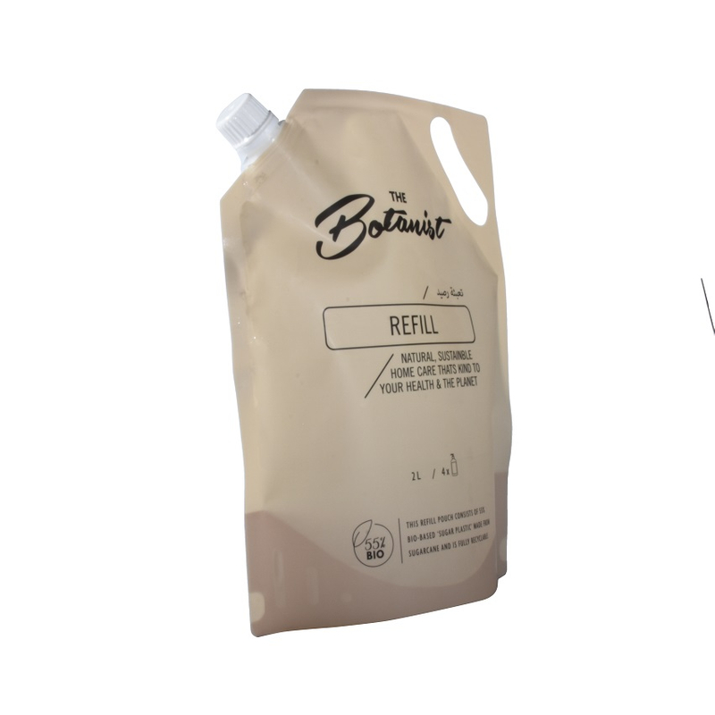 Custom Matte Finish 400ml 500ml Recyclable Clear Spouted Liquid Stand ...
