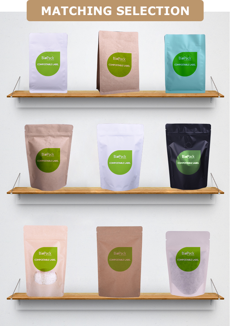 Customized Printing 100% Biodegradable Packaging Corn Starch Label for ...